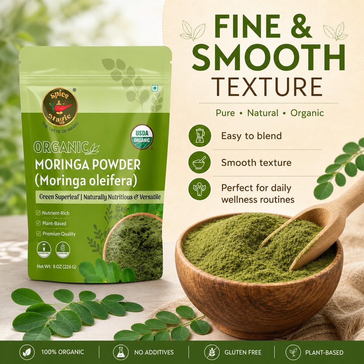 high-quality organic moringa powder