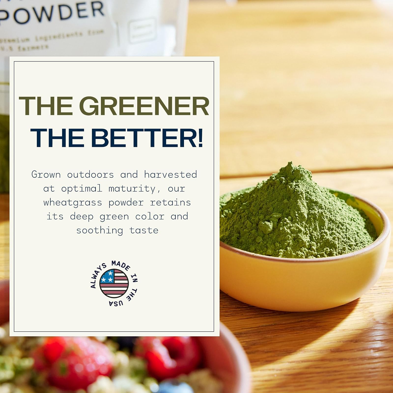high-quality organic wheatgrass powder