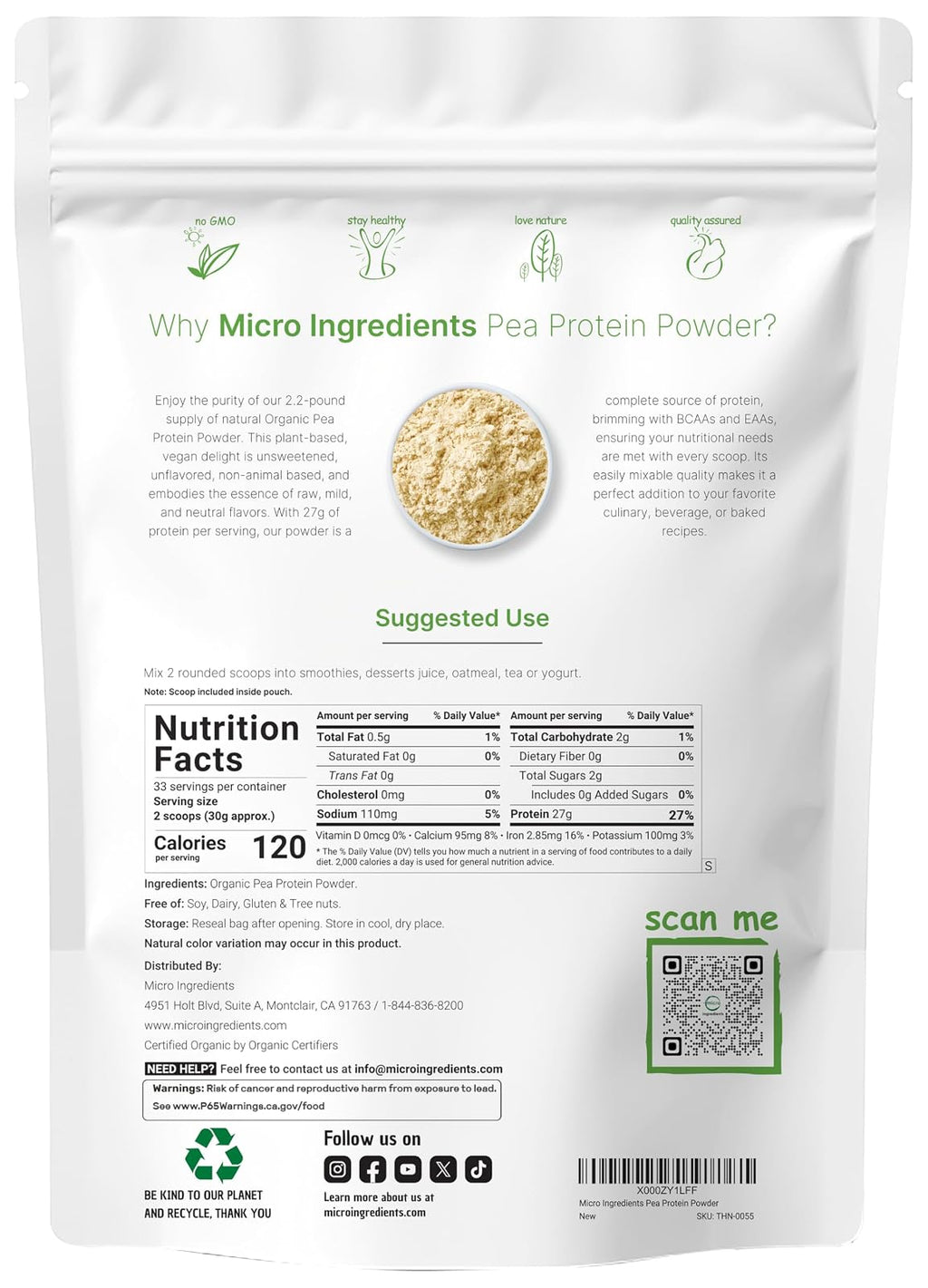 high-quality pea protein powder