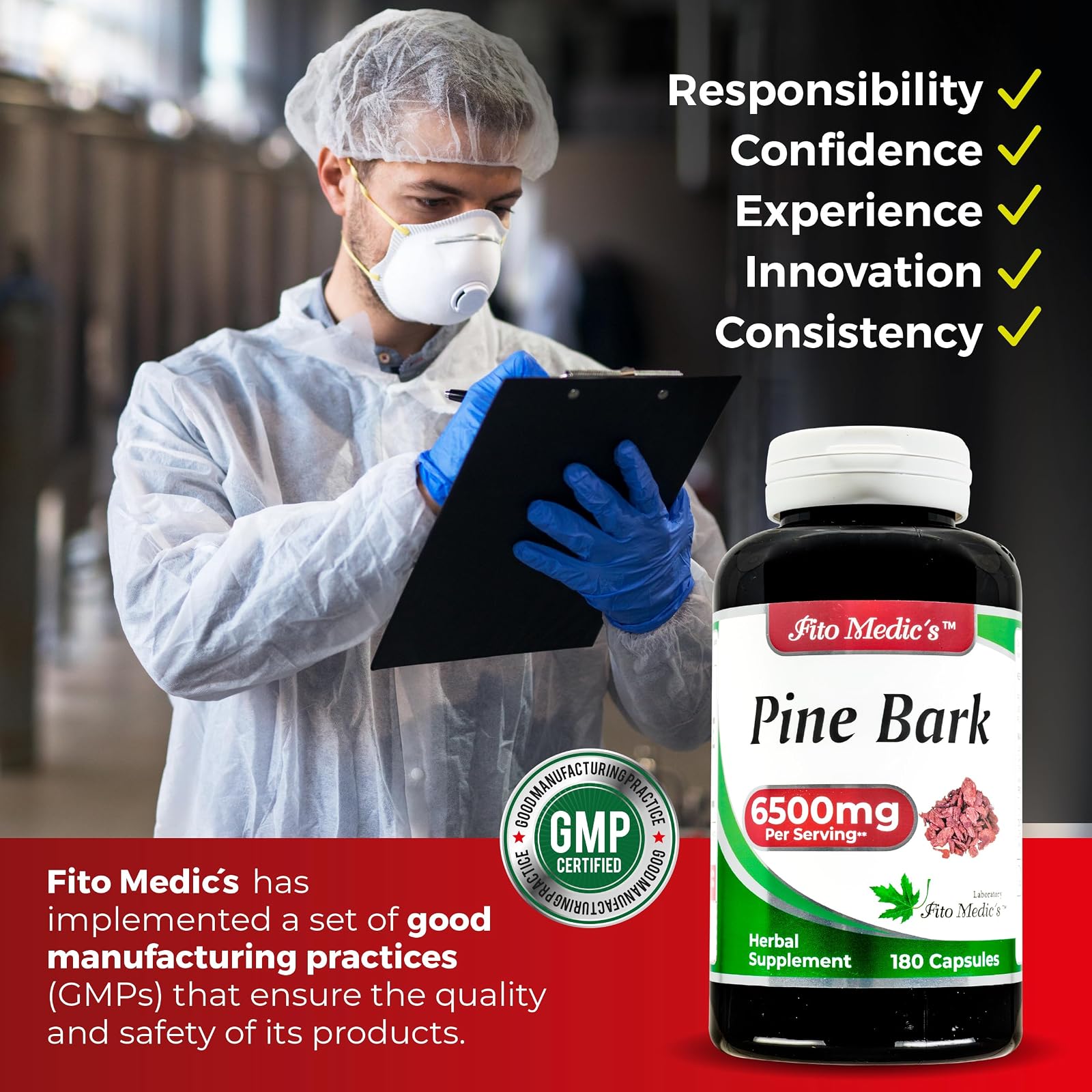 High-quality pine bark extract capsules