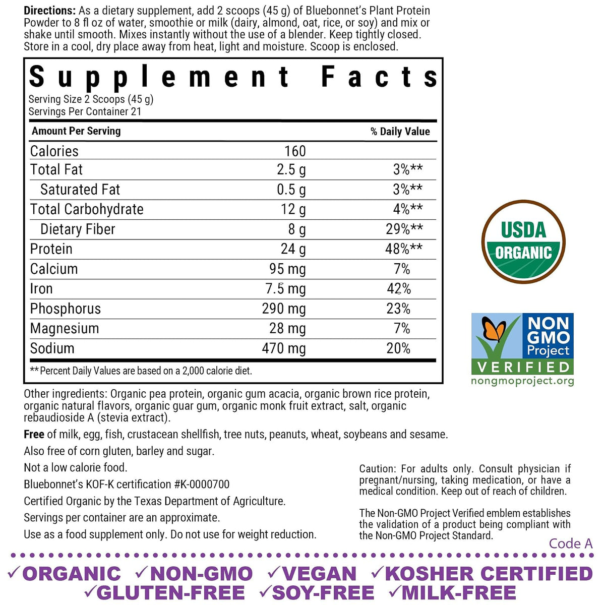 high-quality plant based protein powder
