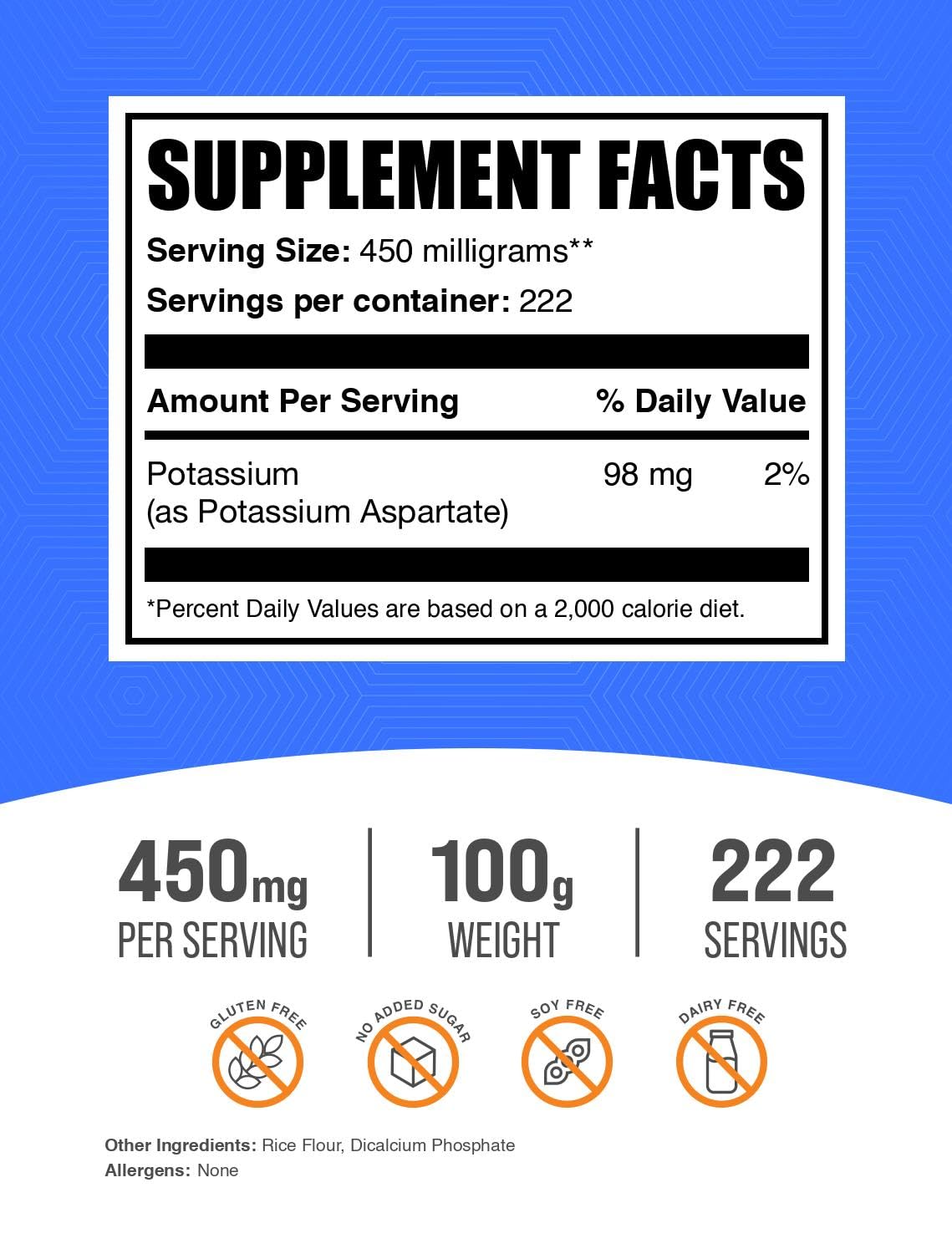 high quality potassium supplement powder