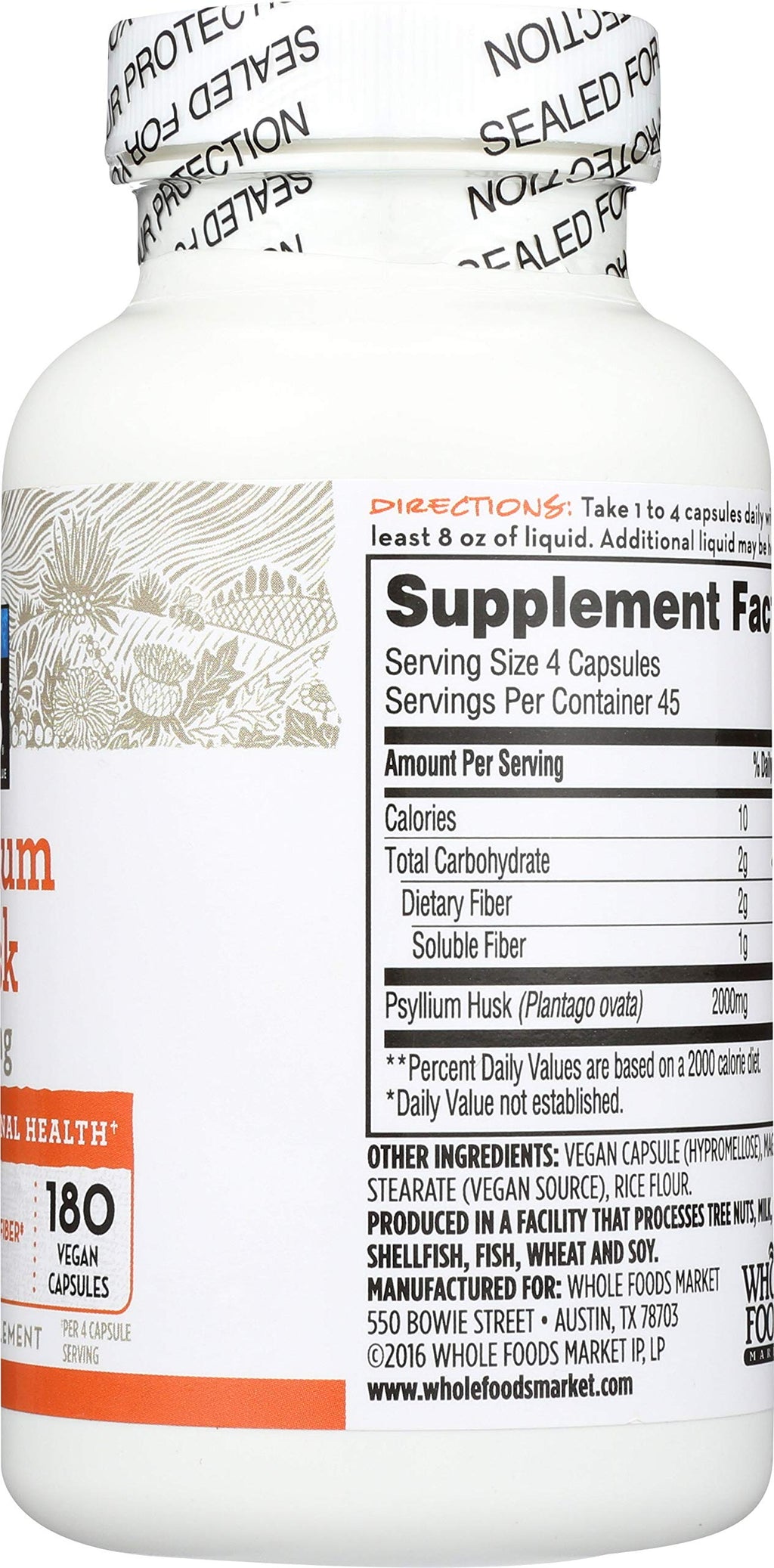 High-quality psyllium fiber supplement