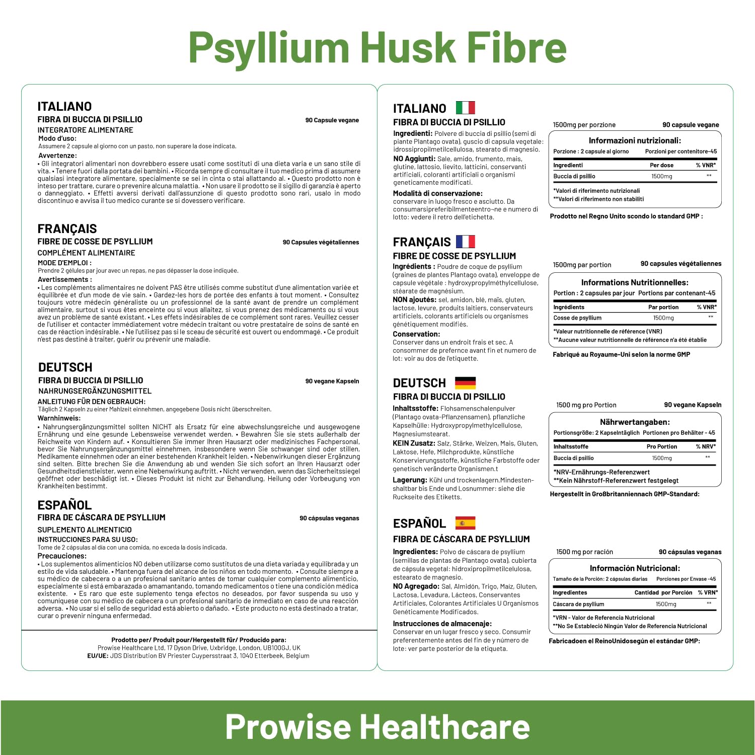 High-quality psyllium for gut wellness