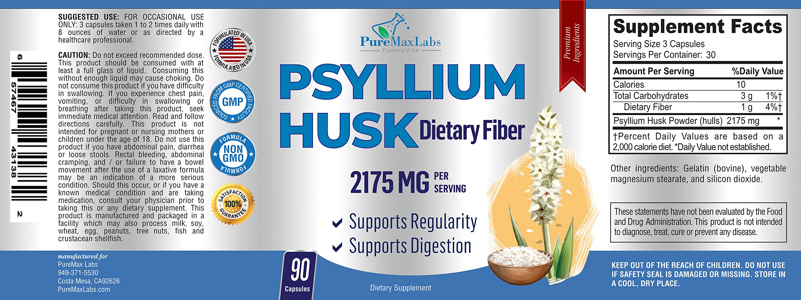 high-quality psyllium husk capsules