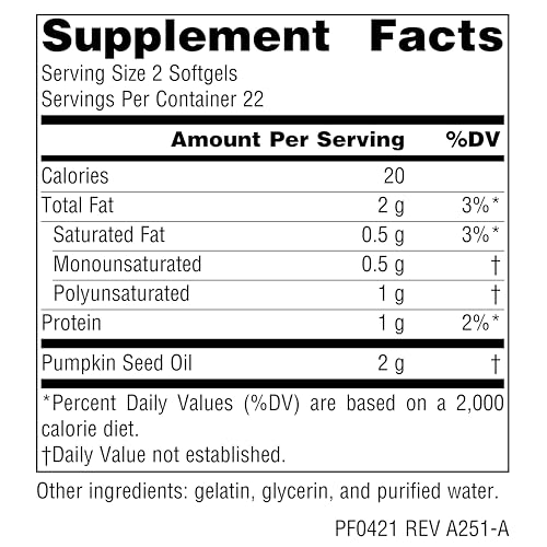 High-quality pumpkin seed oil capsules