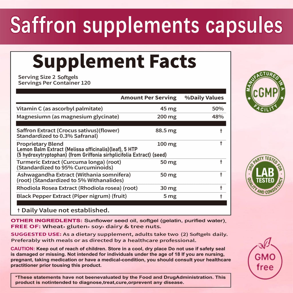 High-quality saffron extract for relaxation