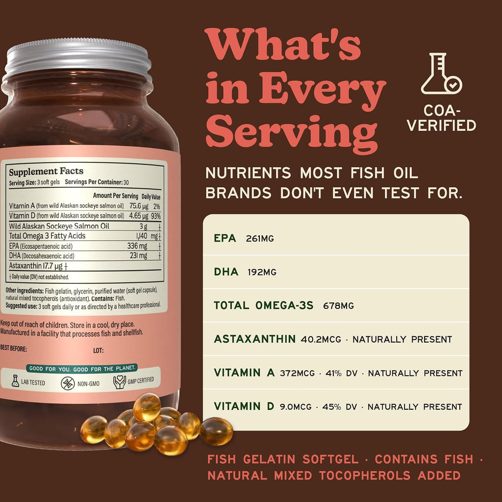 High-quality salmon oil for wellness