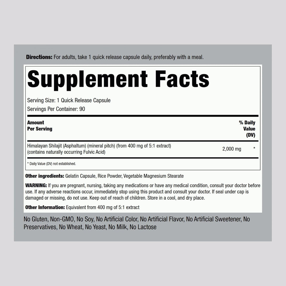 High-quality shilajit resin supplement