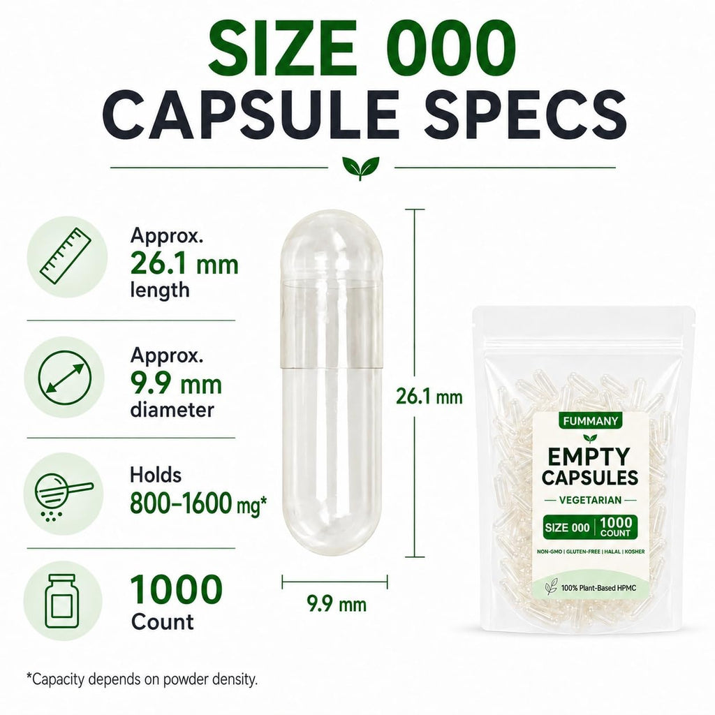high-quality size 000 vegan capsules