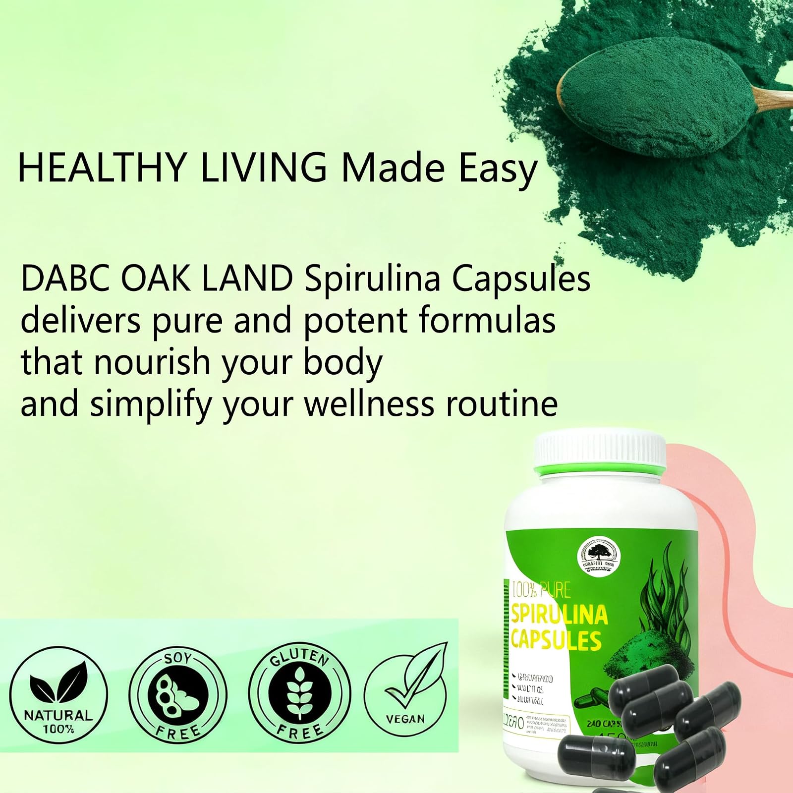 high-quality spirulina capsules for detox