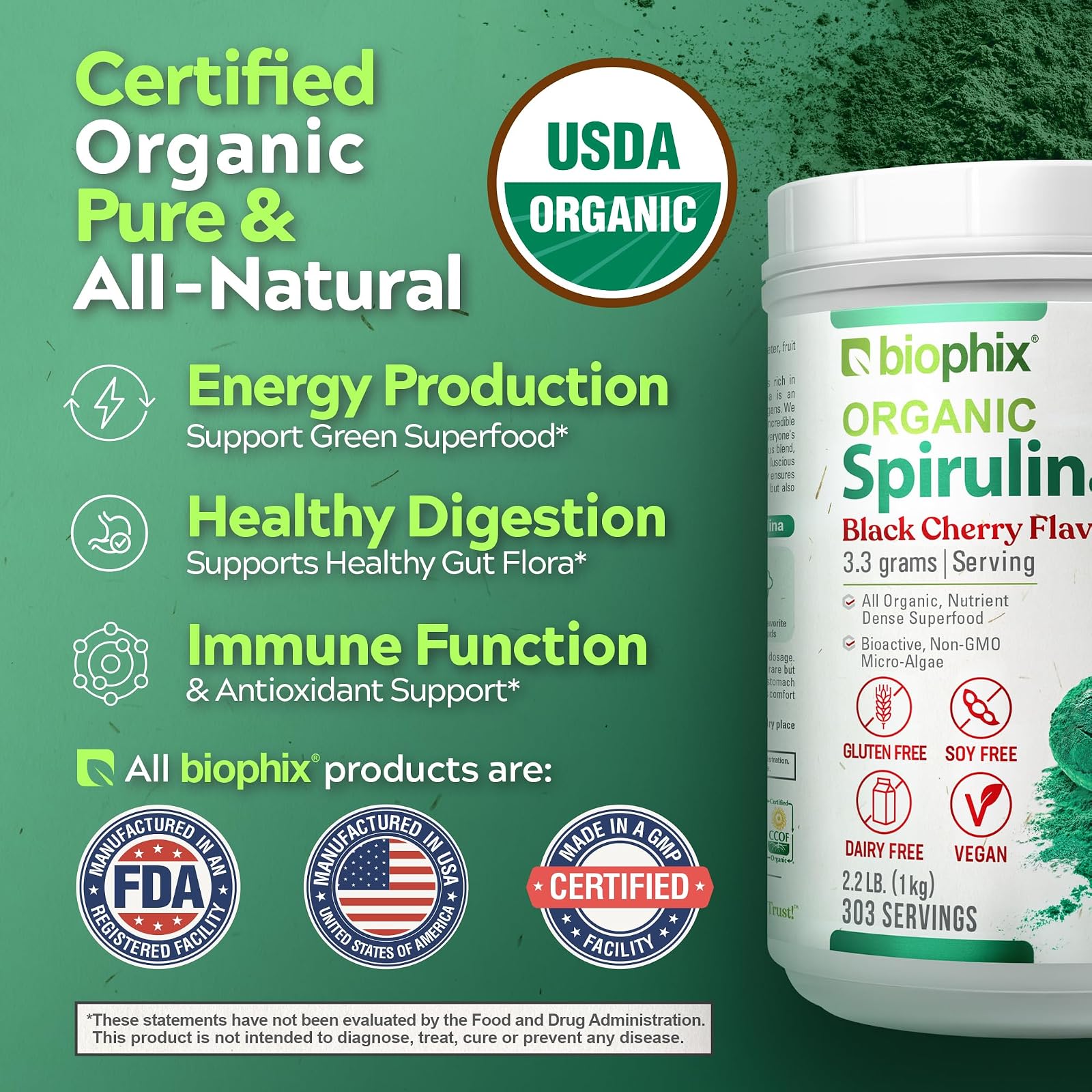 high-quality spirulina superfood