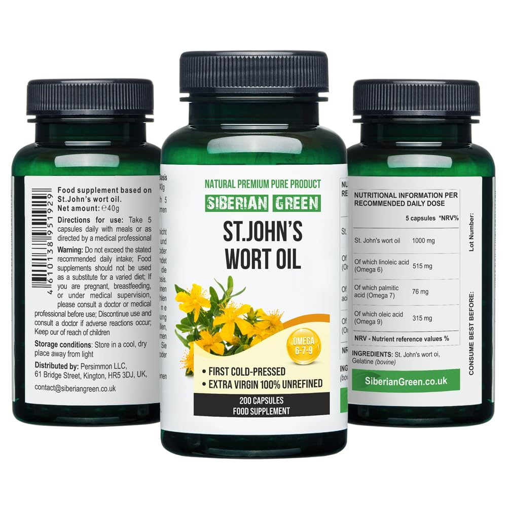High-quality St. John's Wort softgels