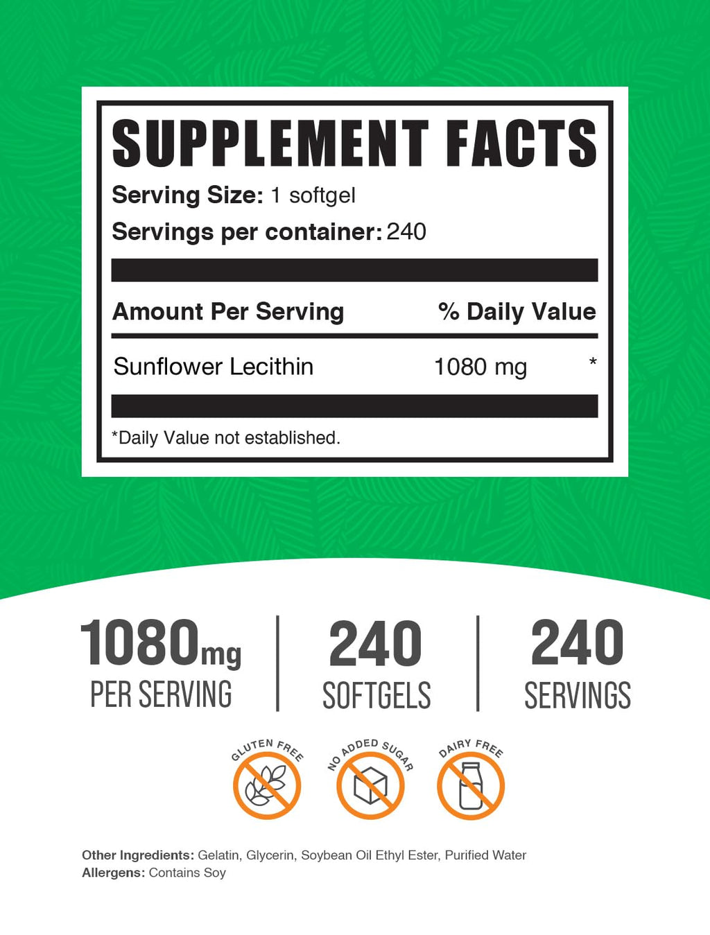 high-quality sunflower lecithin supplement