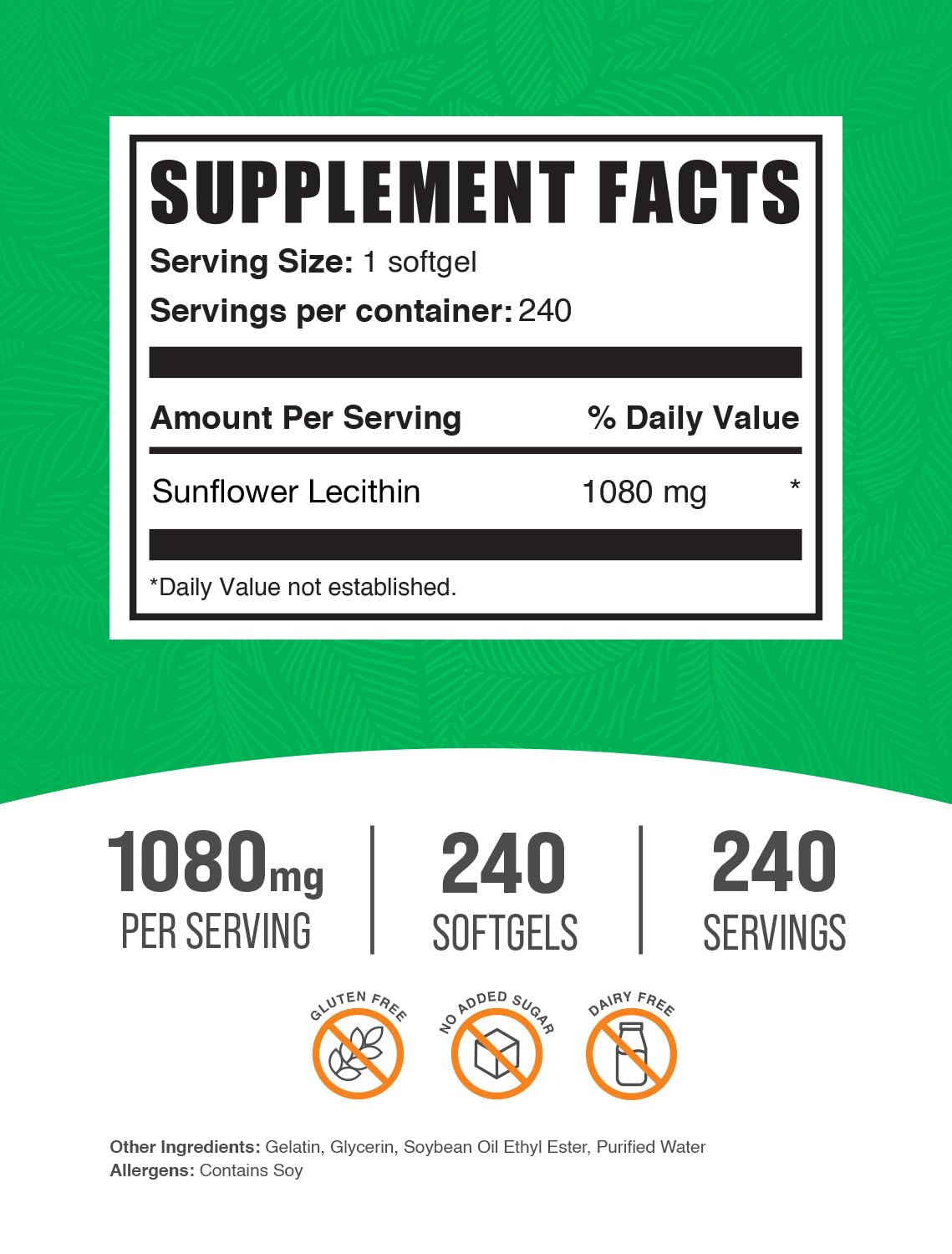 high-quality sunflower lecithin supplement