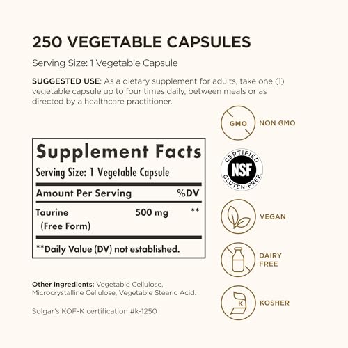 high-quality taurine 500 mg capsules