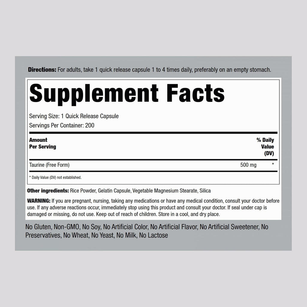 High-quality taurine supplement for energy