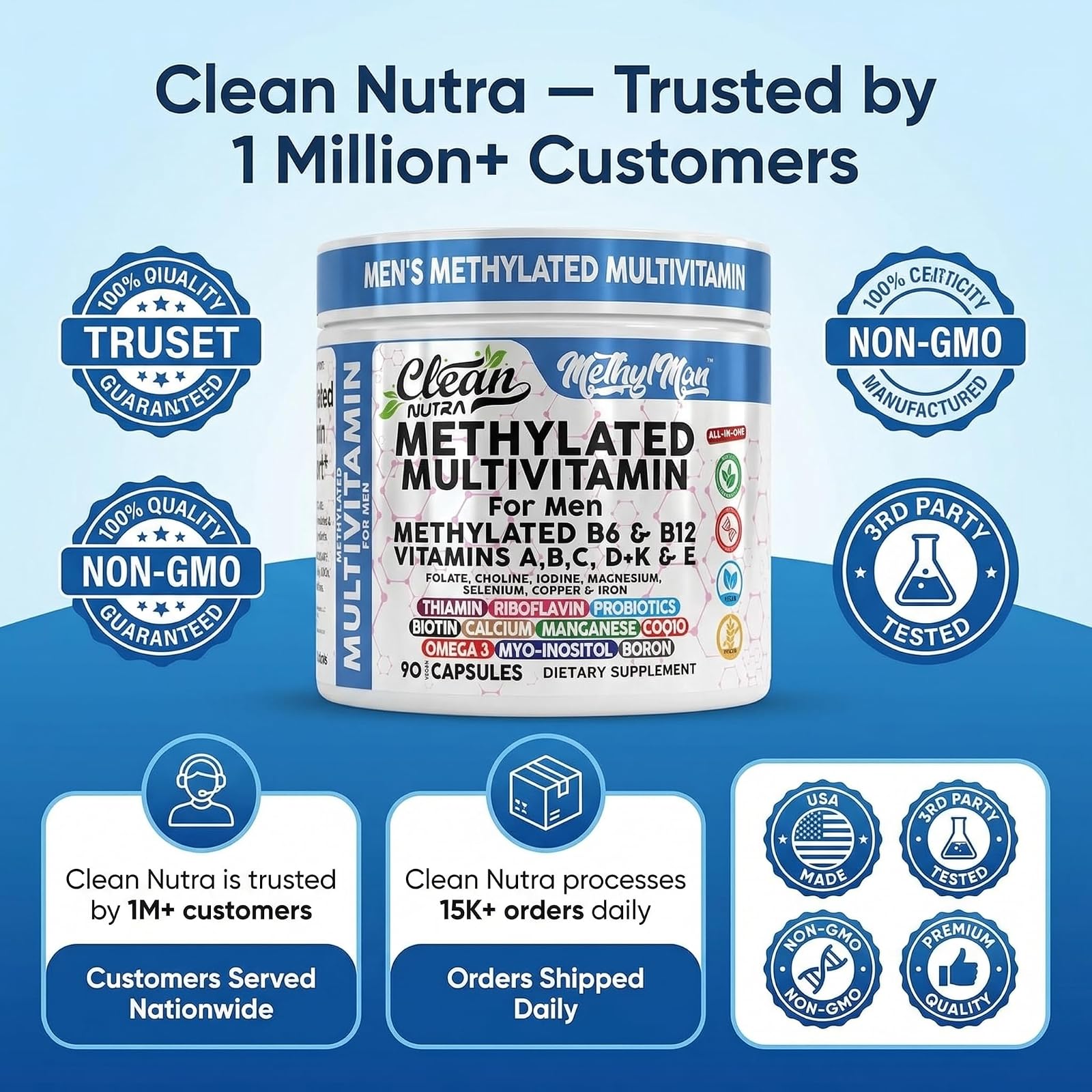High-quality vegetarian multivitamin capsules