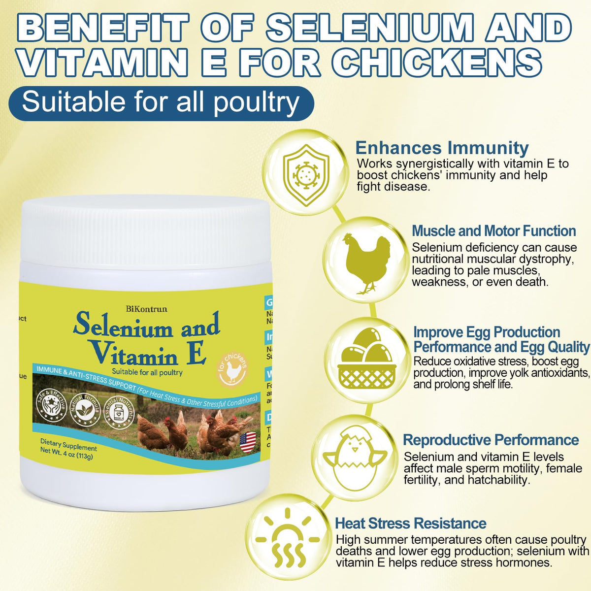 High-quality Vitamin E supplement for poultry