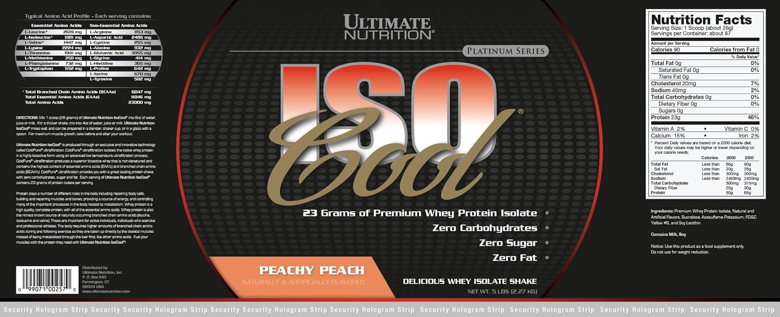 high-quality whey isolate protein supplement