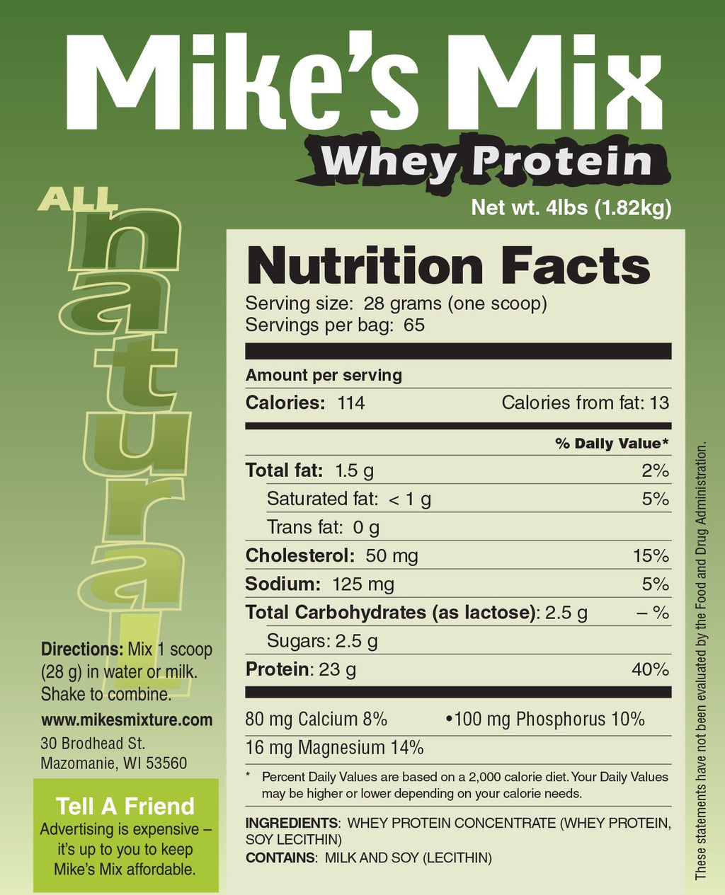 high-quality whey protein concentrate powder
