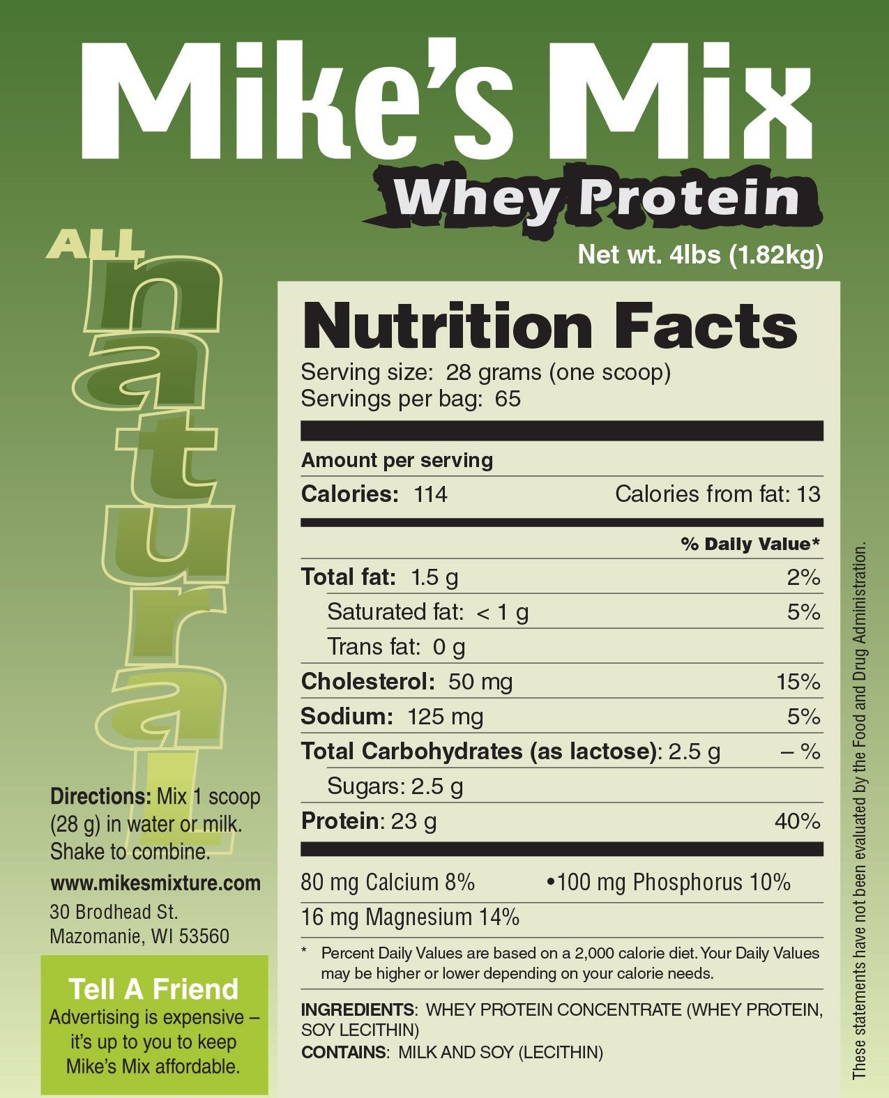 high-quality whey protein concentrate powder