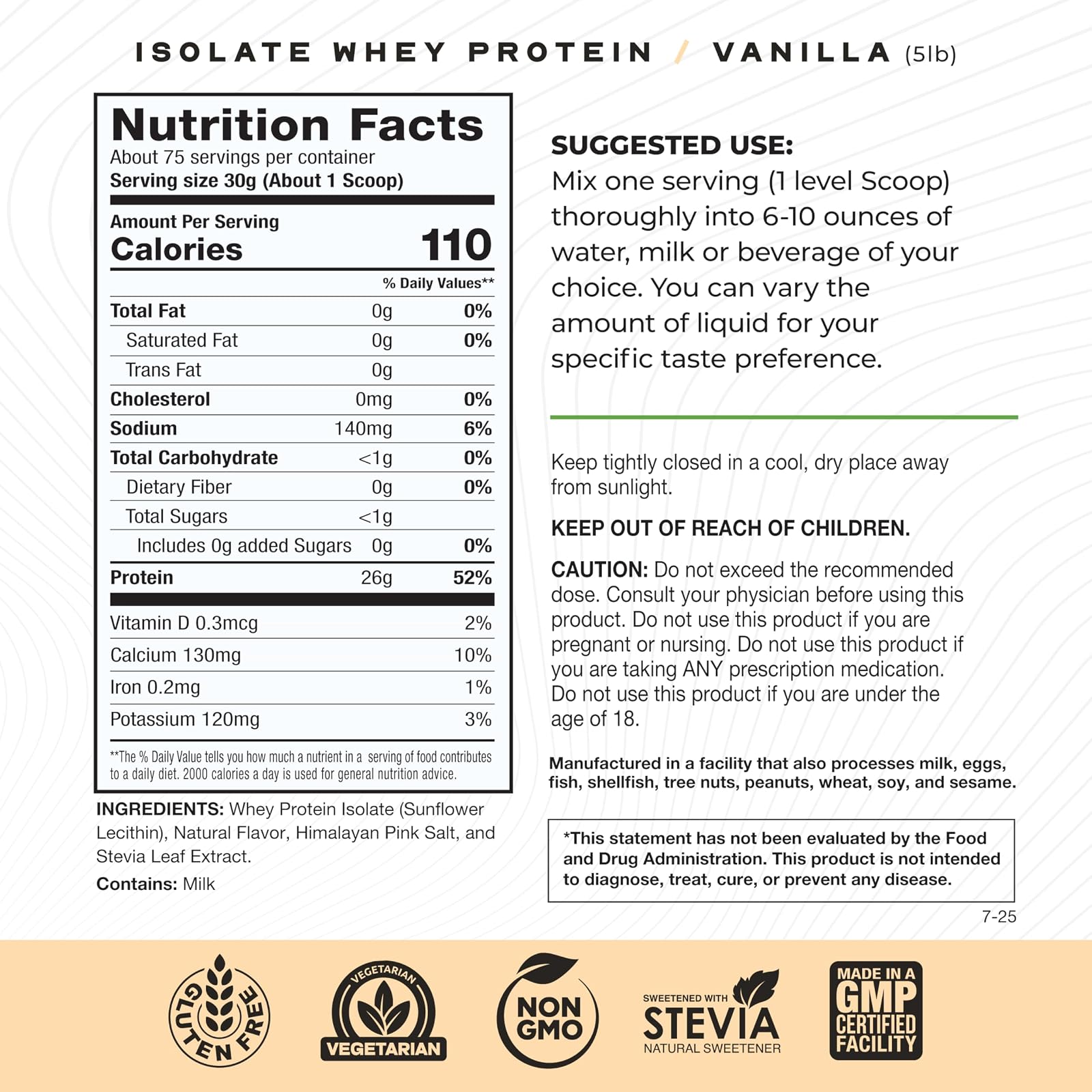 high-quality whey protein isolate