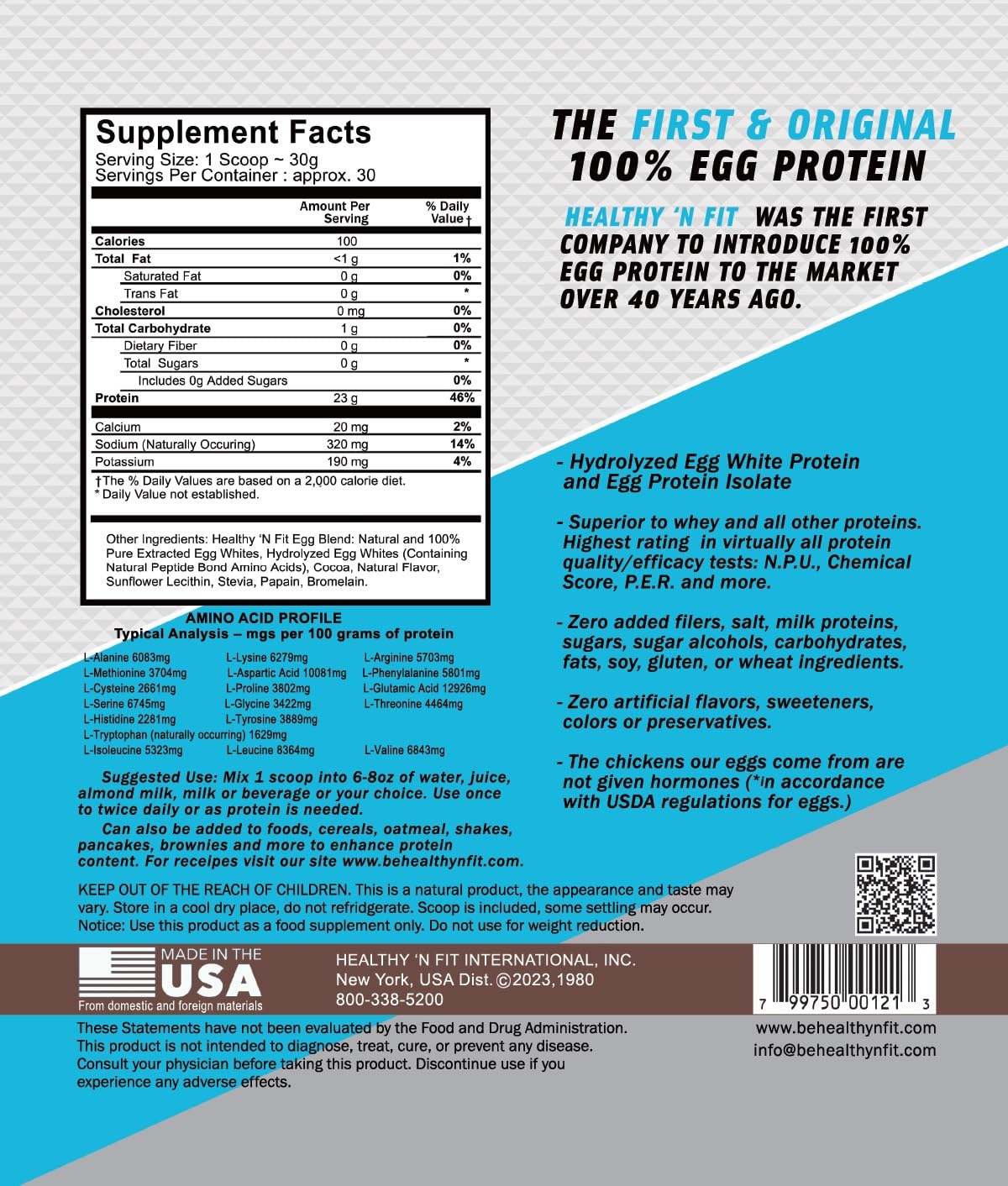 High-quality whey protein supplement