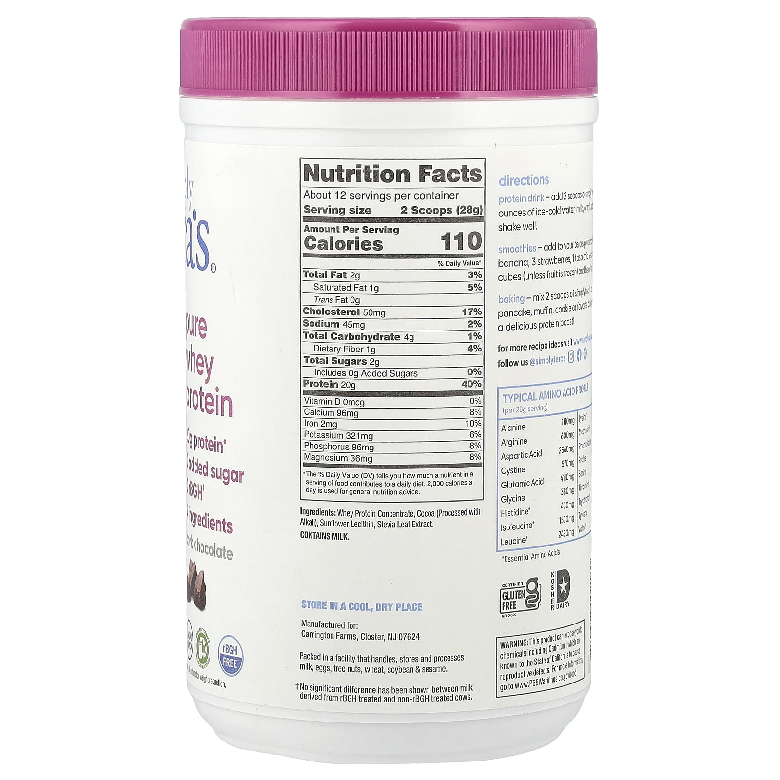 High-quality whey protein supplement
