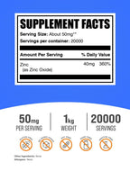 high quality zinc oxide supplement