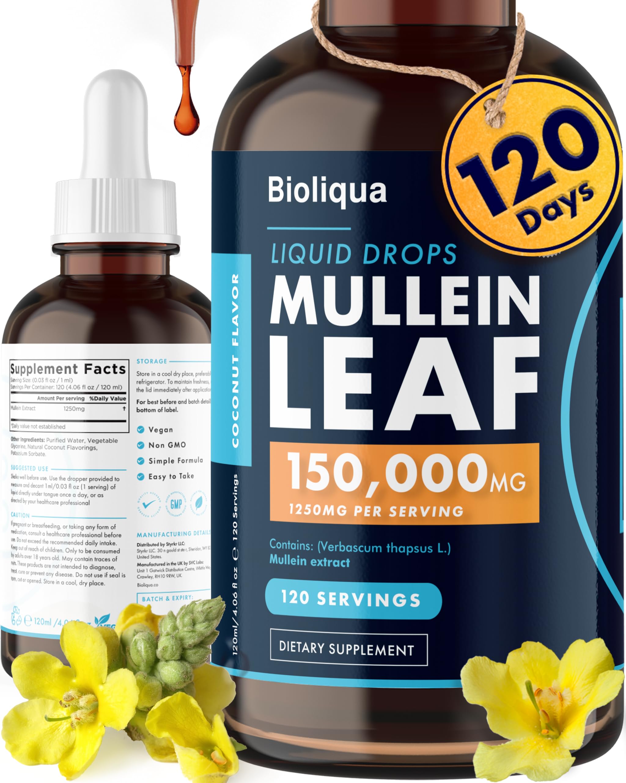 high strength mullein liquid drops