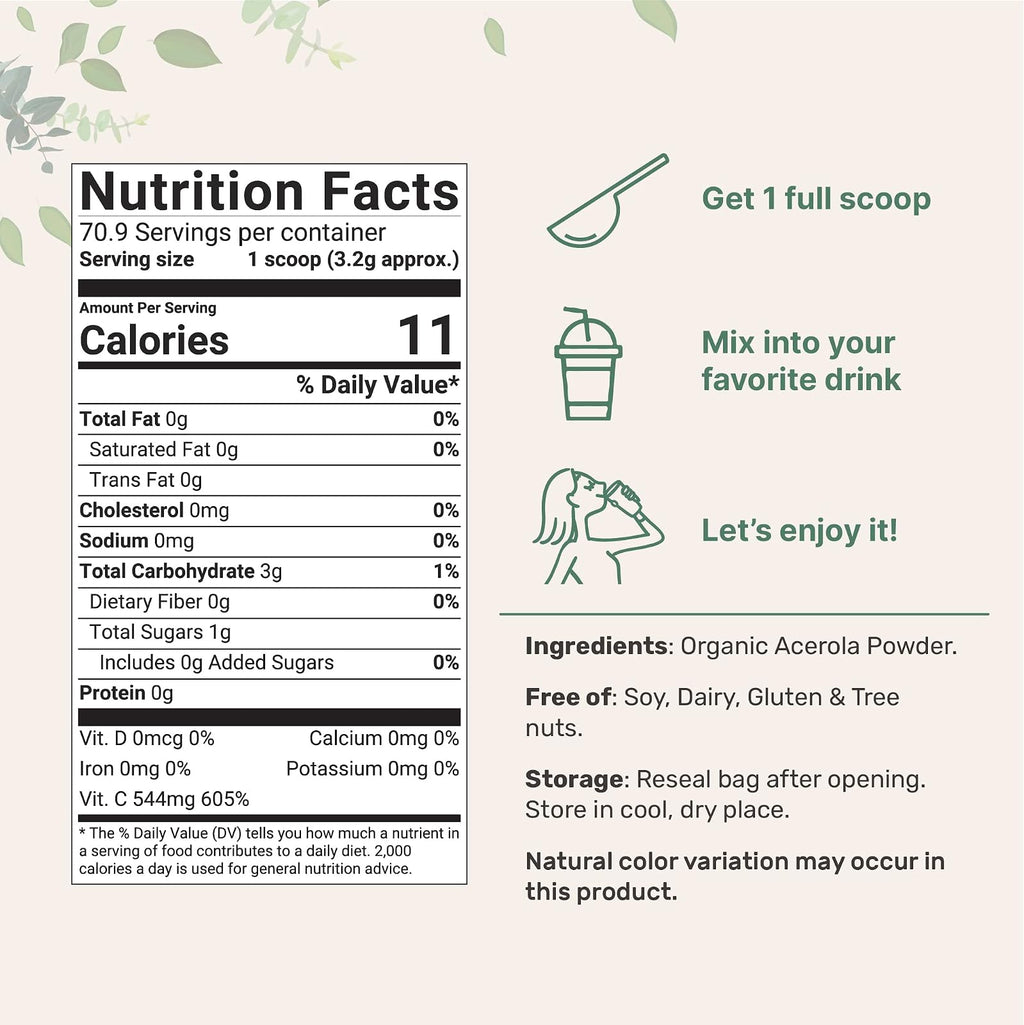 high vitamin c acerola powder