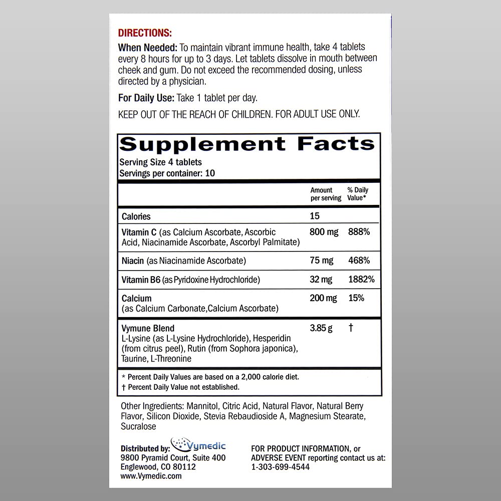 High vitamin C immune booster