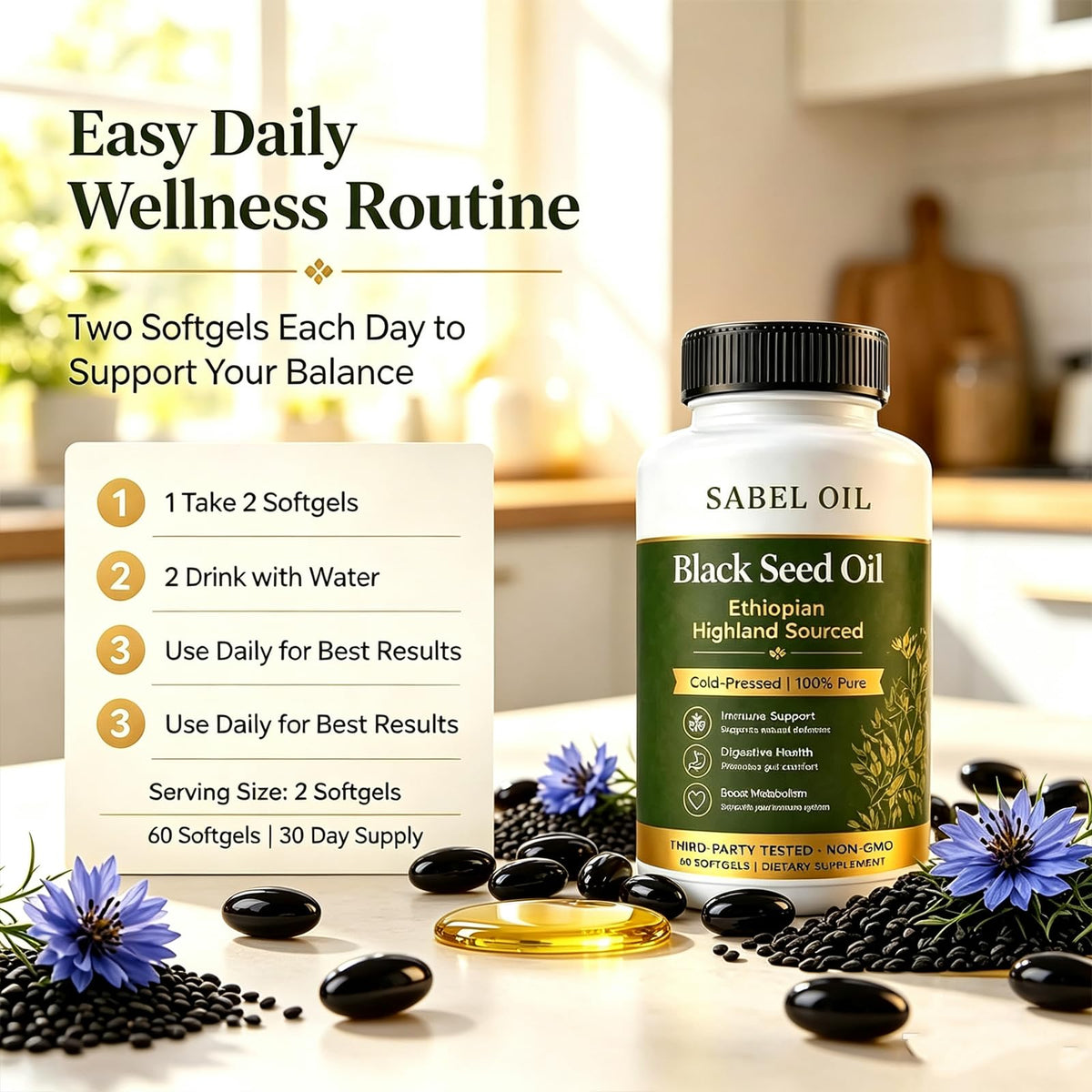 Highland black seed oil for digestion