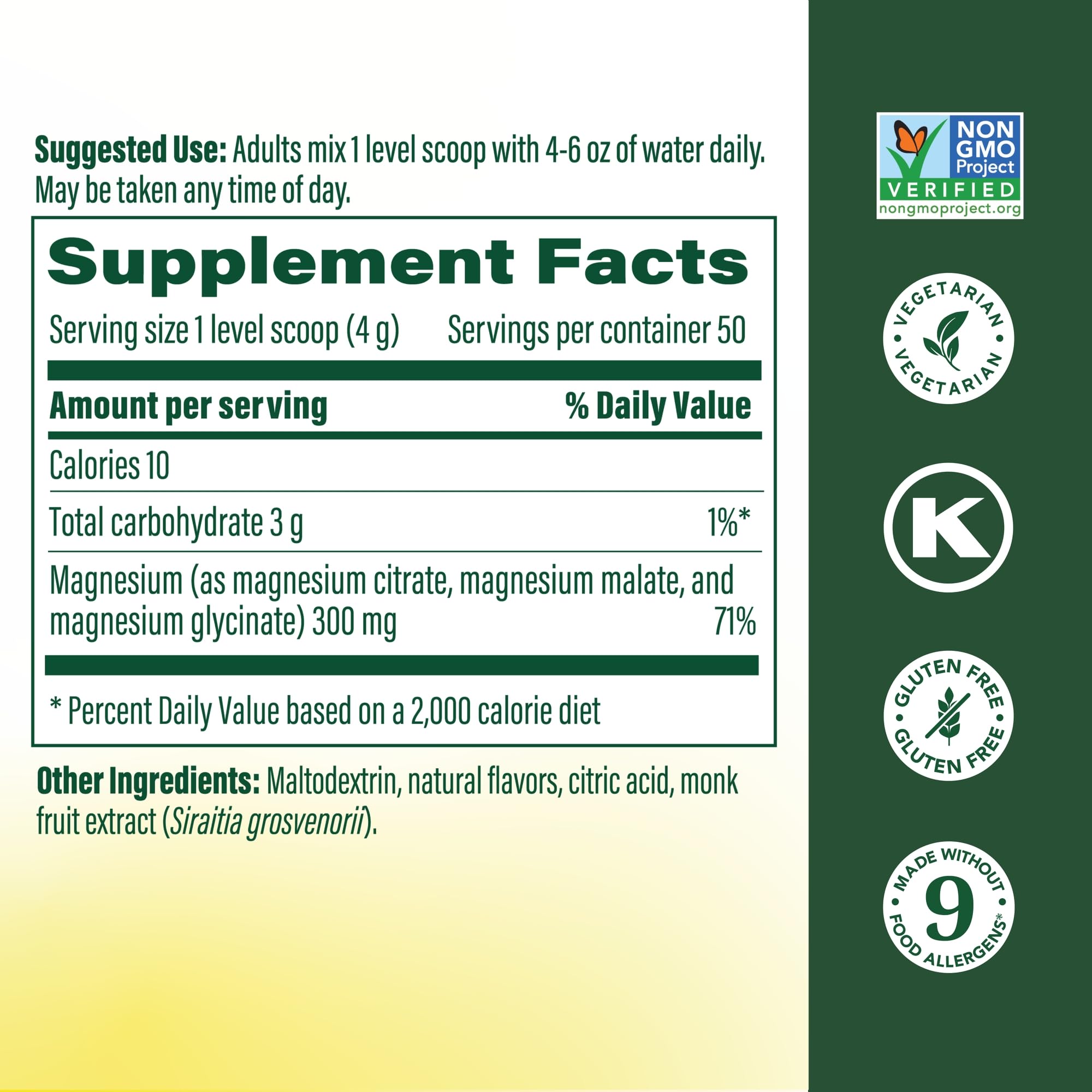 highly absorbable magnesium for stress relief