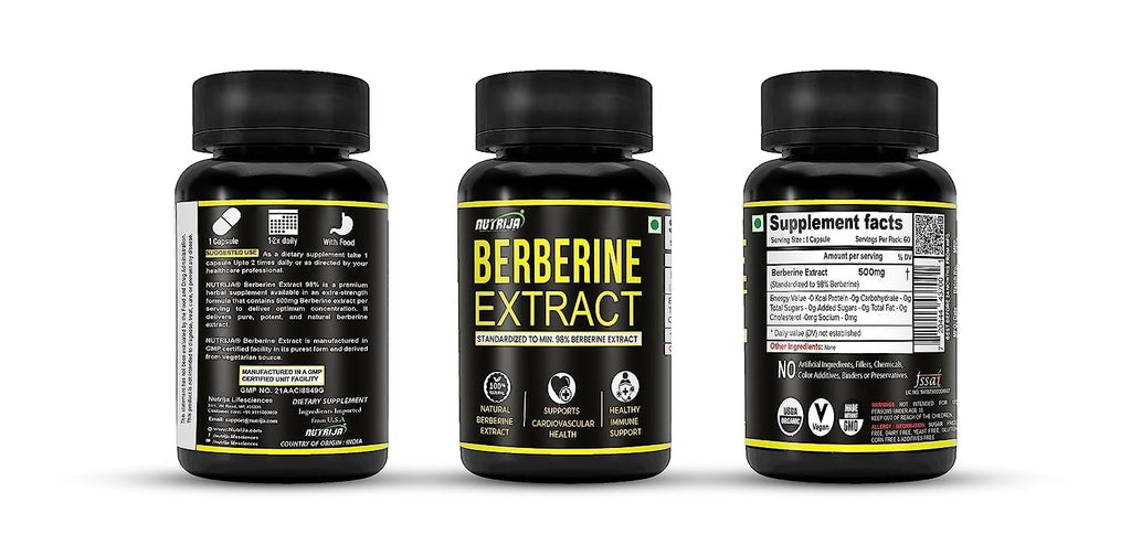 Highly purified berberine capsules for energy