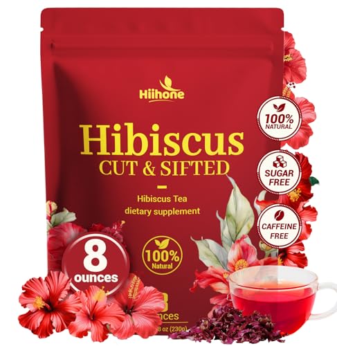 HIIHONE dried hibiscus flowers for tea