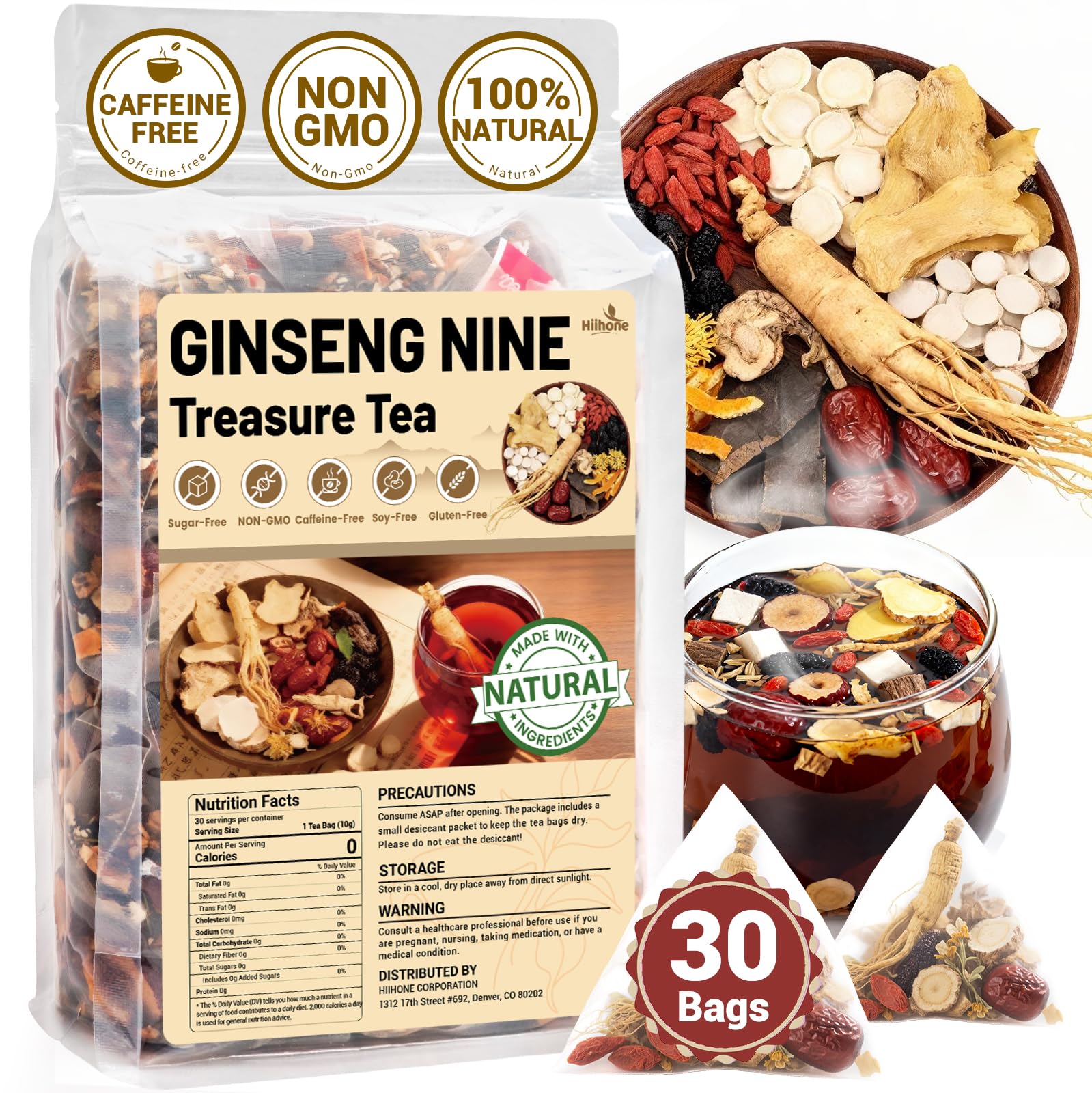 HIIHONE Ginseng tea for kidney health
