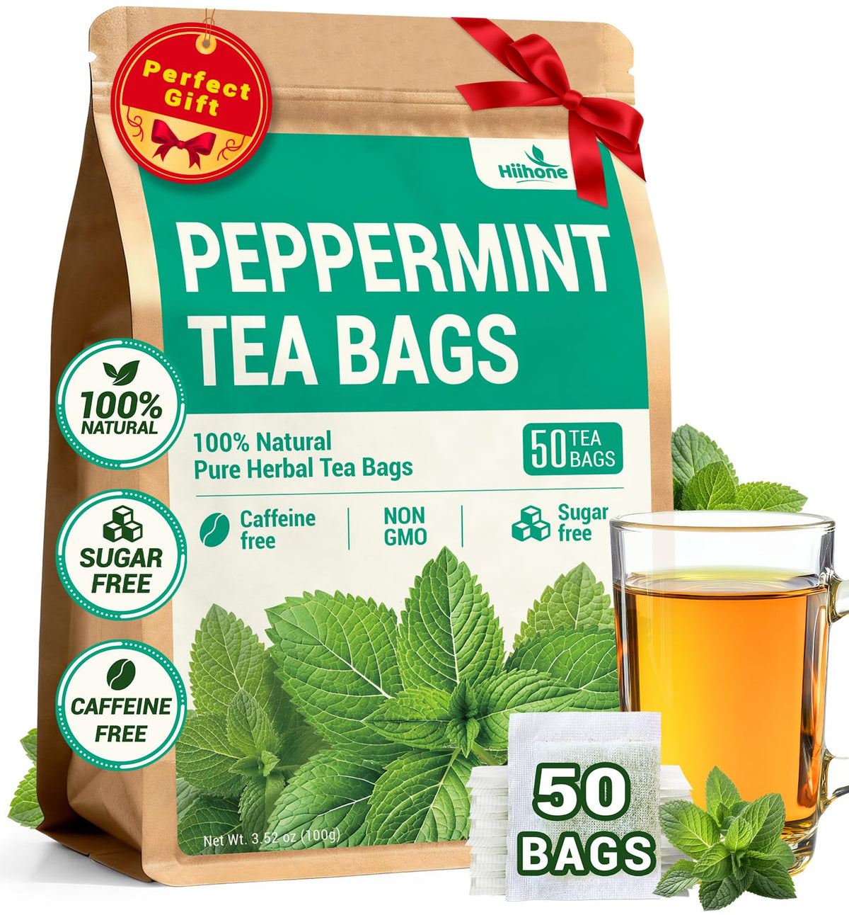 Hiihone peppermint tea bags for digestion