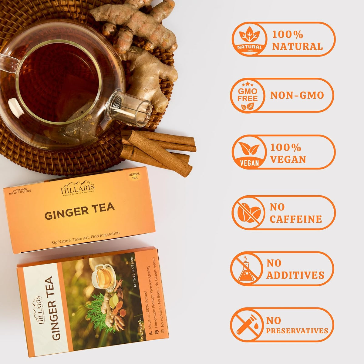 HILLARIS ginger tea for wellness