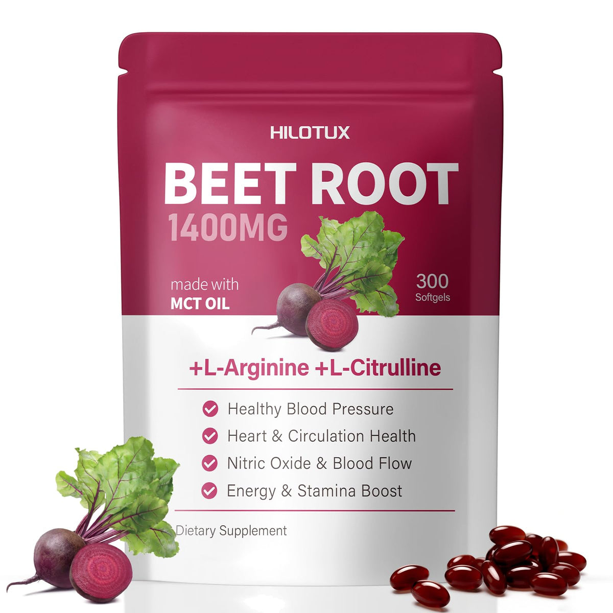 HILOTUX beet root softgels for energy