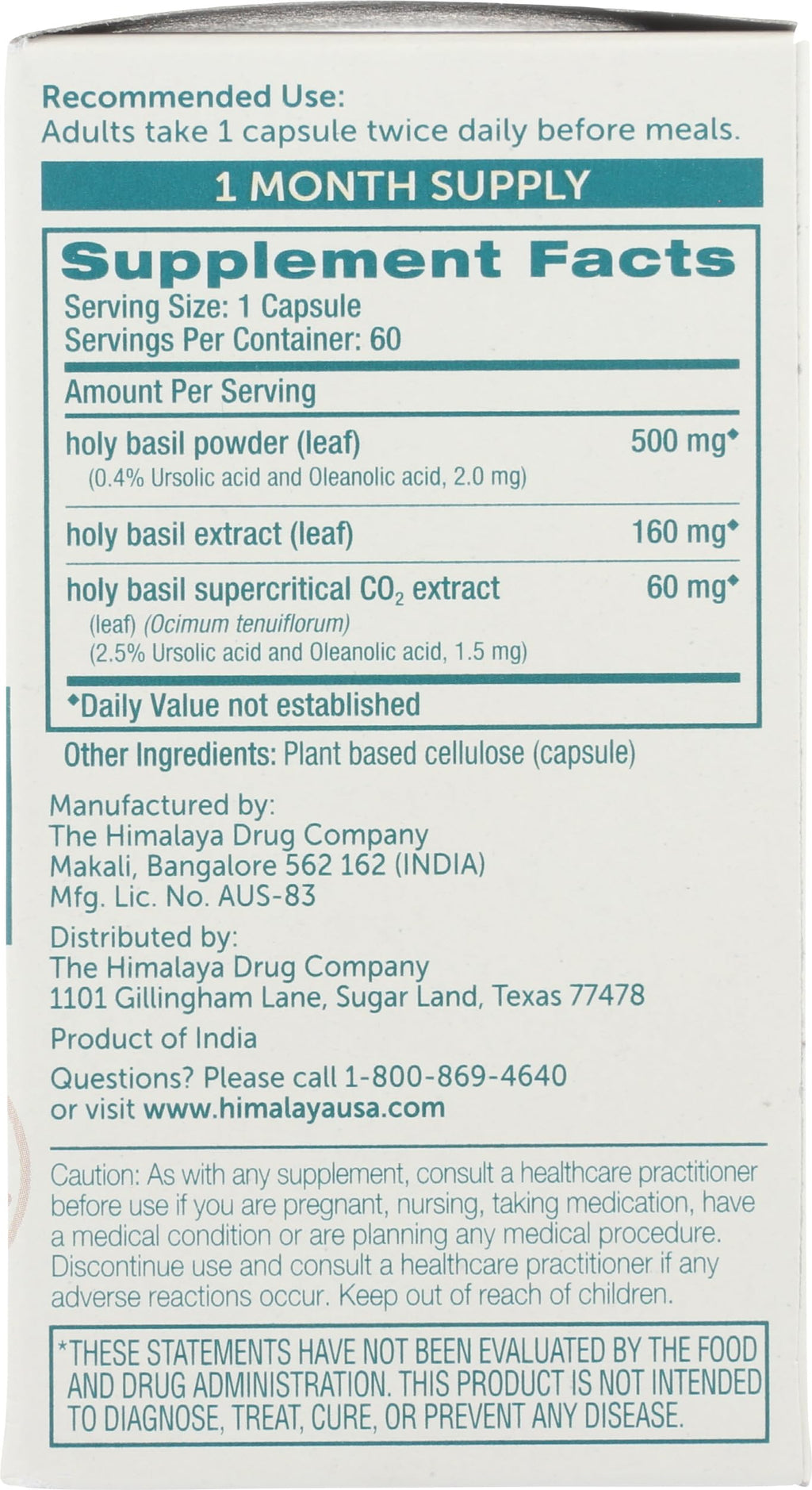 Himalaya Holy Basil for mental clarity