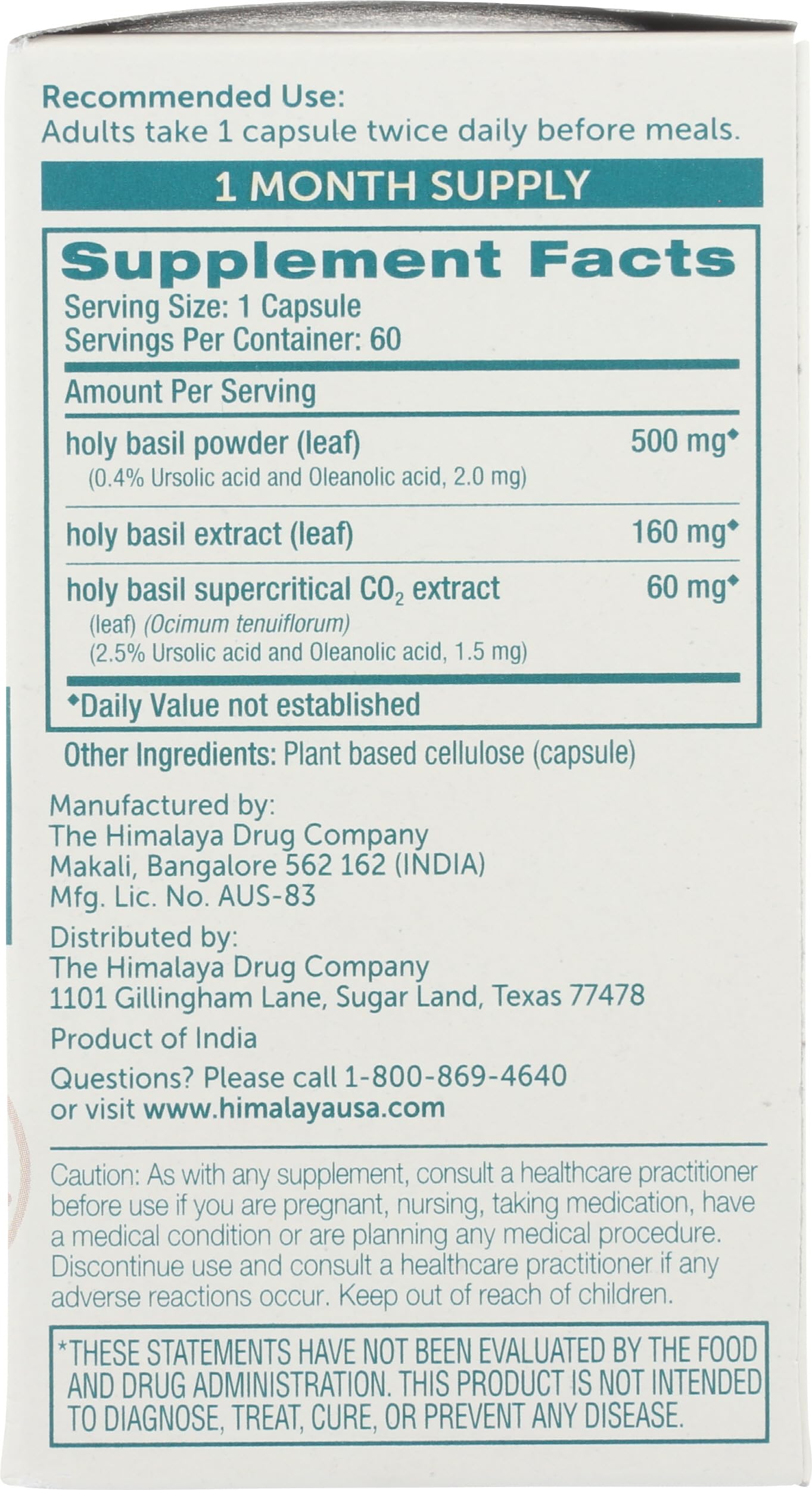 Himalaya Holy Basil for mental clarity