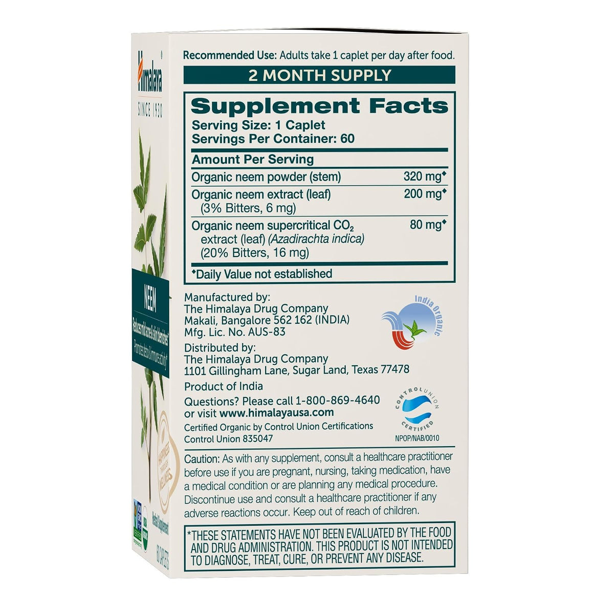 Himalaya Neem caplets for skin health