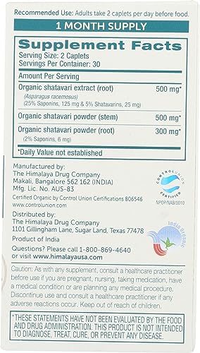 Himalaya organic shatavari for immunity