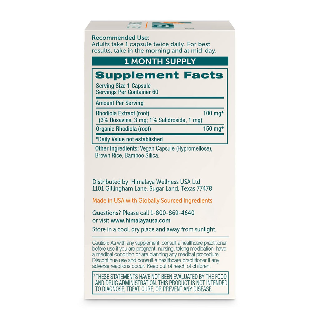 Himalaya rhodiola for enhanced energy