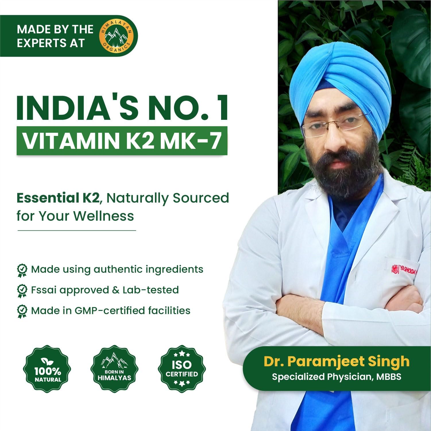 Himalayan Organics vitamin K2 for overall health