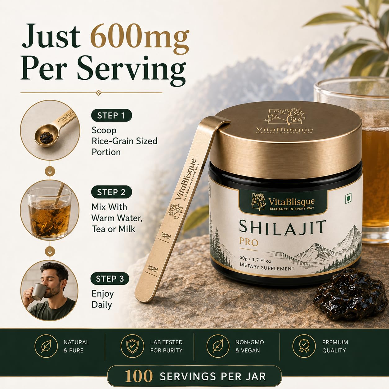 Himalayan shilajit for energy enhancement