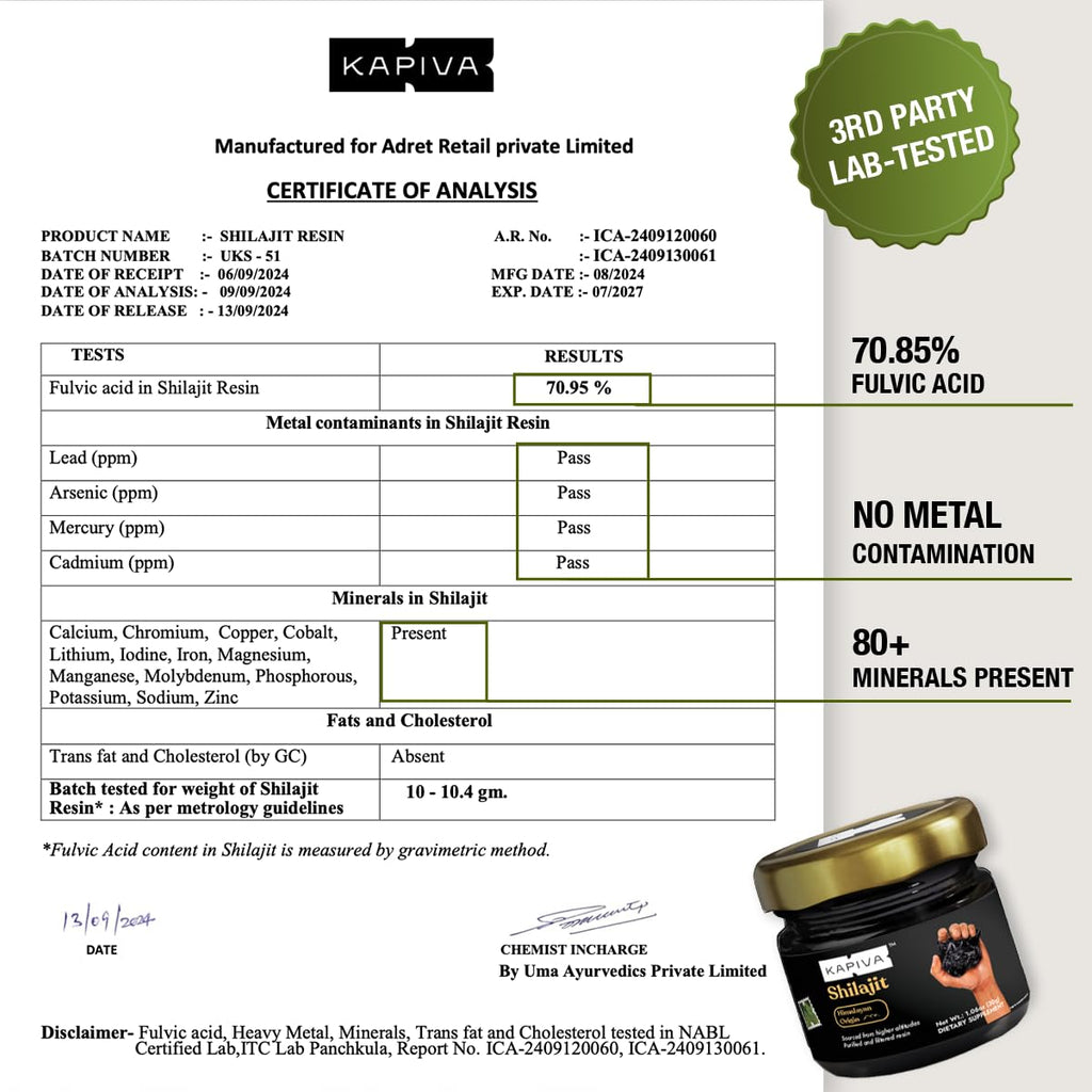 Himalayan shilajit for health