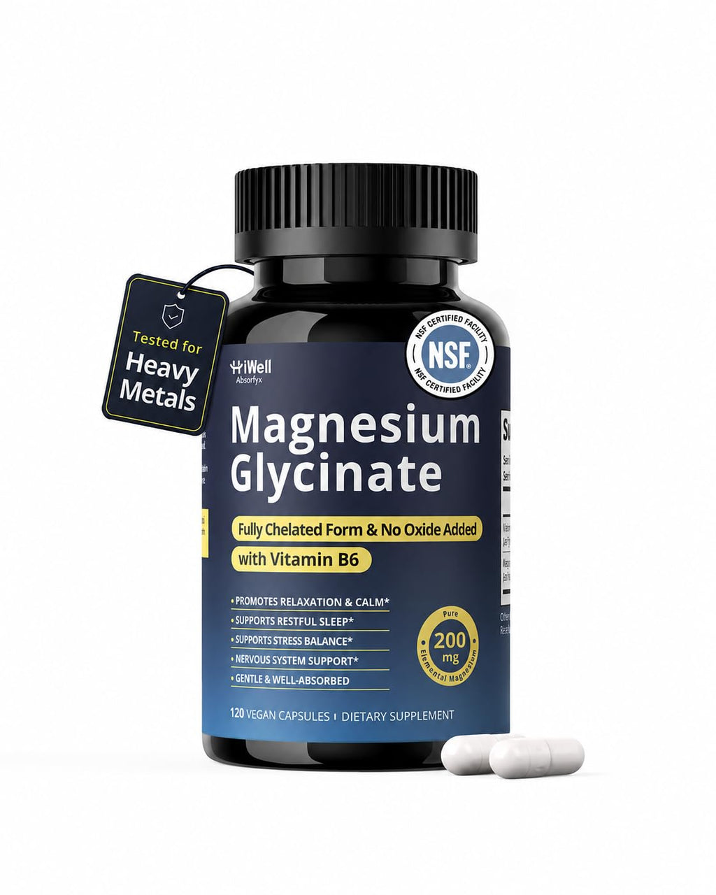 HiWell Absorfyx magnesium glycinate capsules